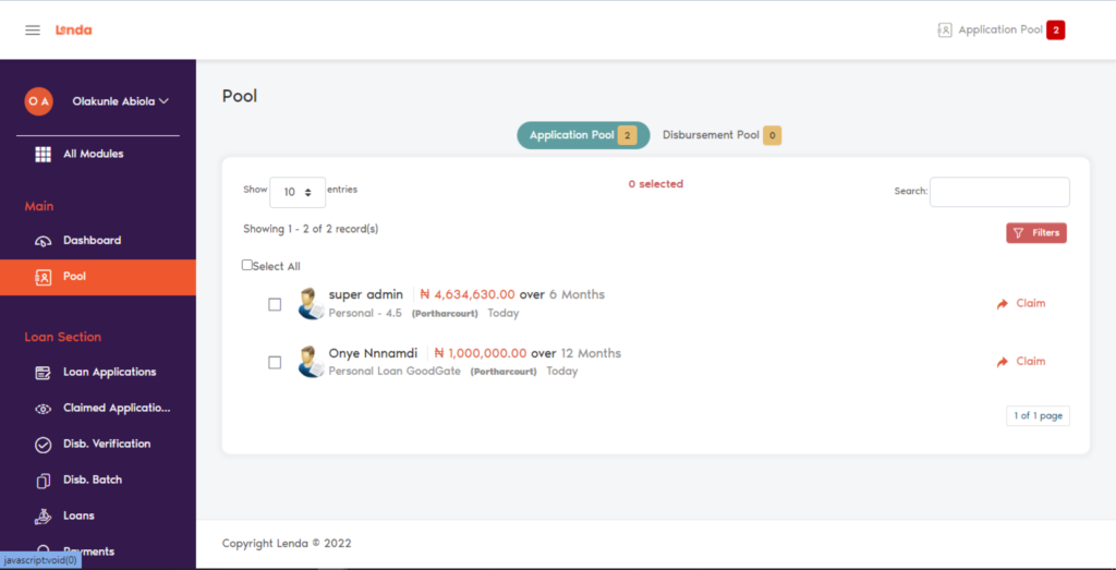 Application Pool – Lendastack Knowledge base