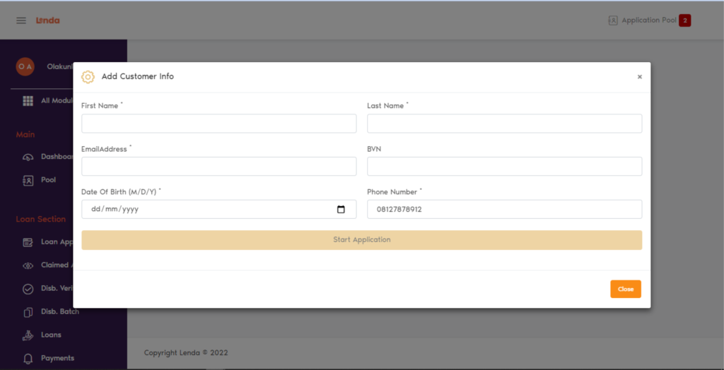 Loan Application – Lendastack Knowledge base