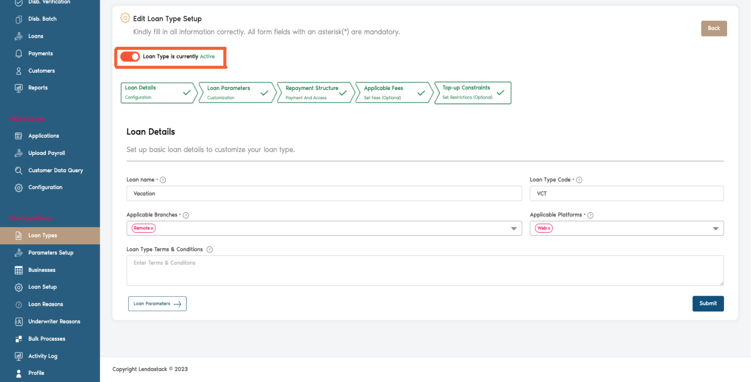 Loan Types – Lendastack Knowledge base