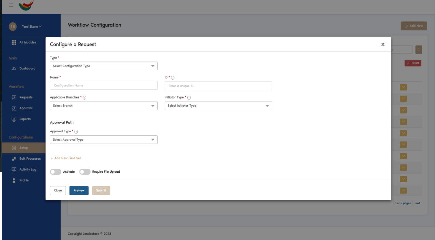 Configuration – Lendastack Knowledge base