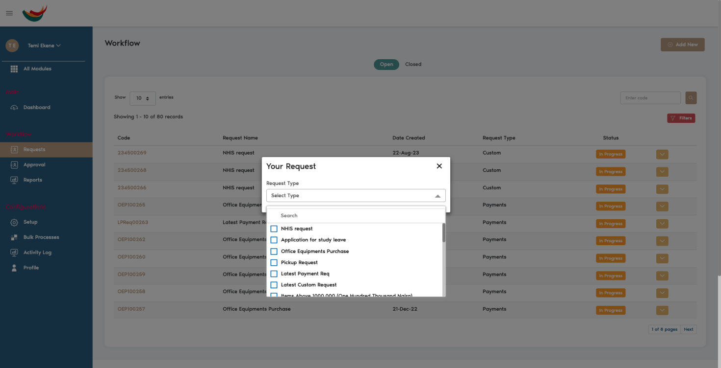 Request – Lendastack Knowledge base