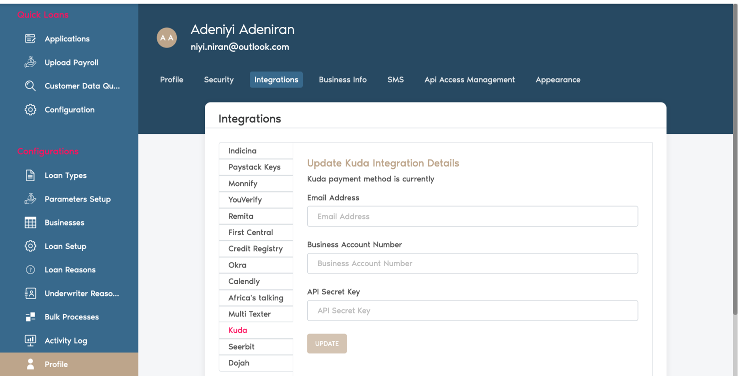 Integration – Lendastack Knowledge base